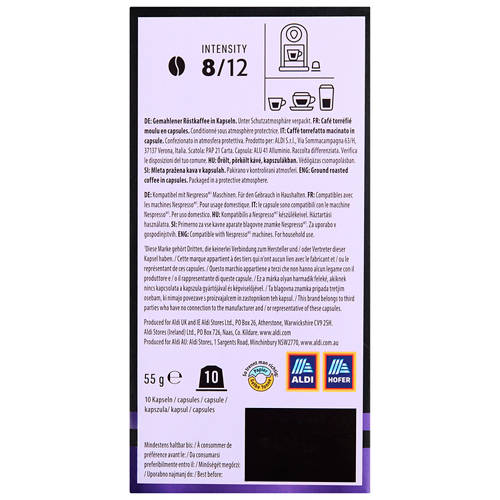 Lungo Crema Coffee Capsules 10 Pack 55g